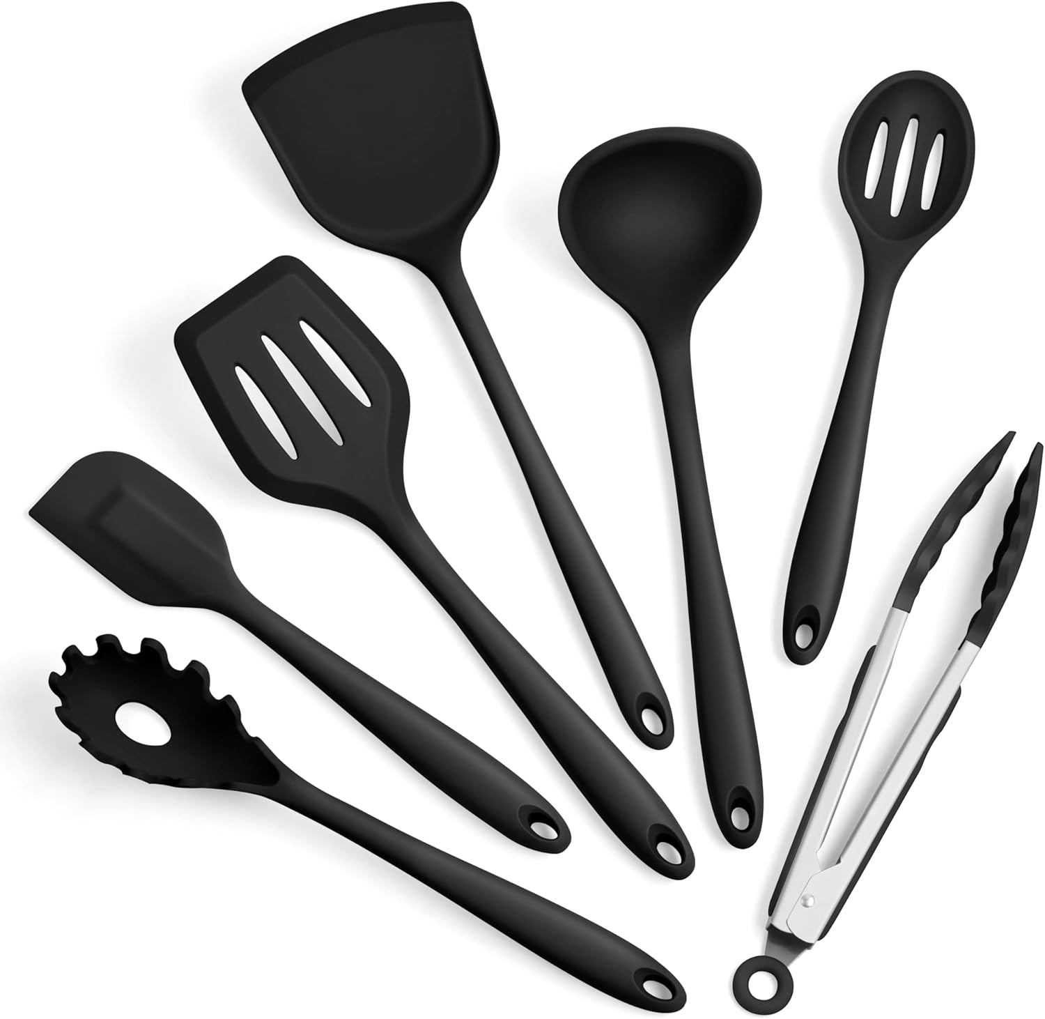 Hidove go Silone Co Utensils Set, 7-Piece en Utensils Set, Heat Resnt ...