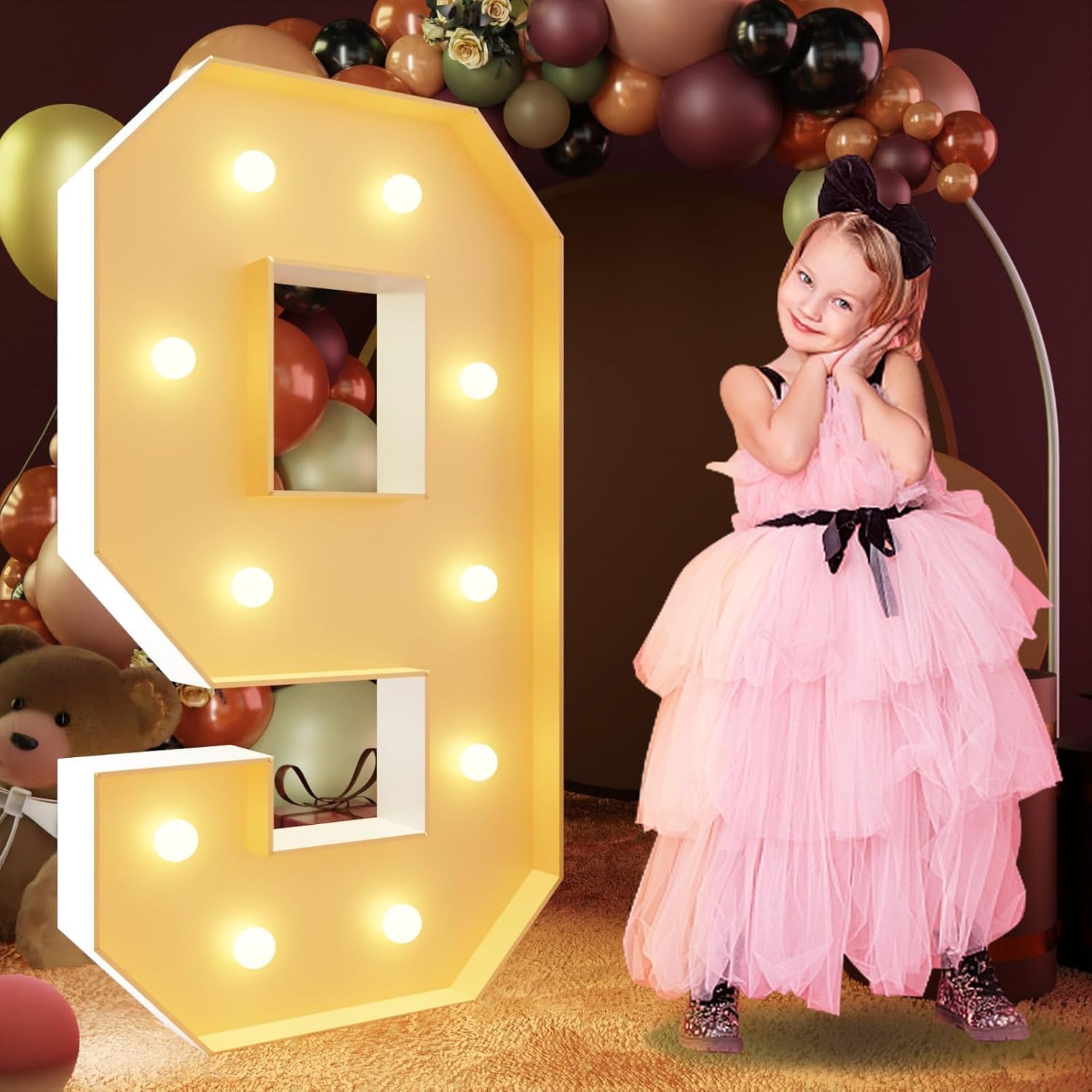 Hidove imv 4FT Marquee Numbers, Light Up Numbers for 90th Birthday ...