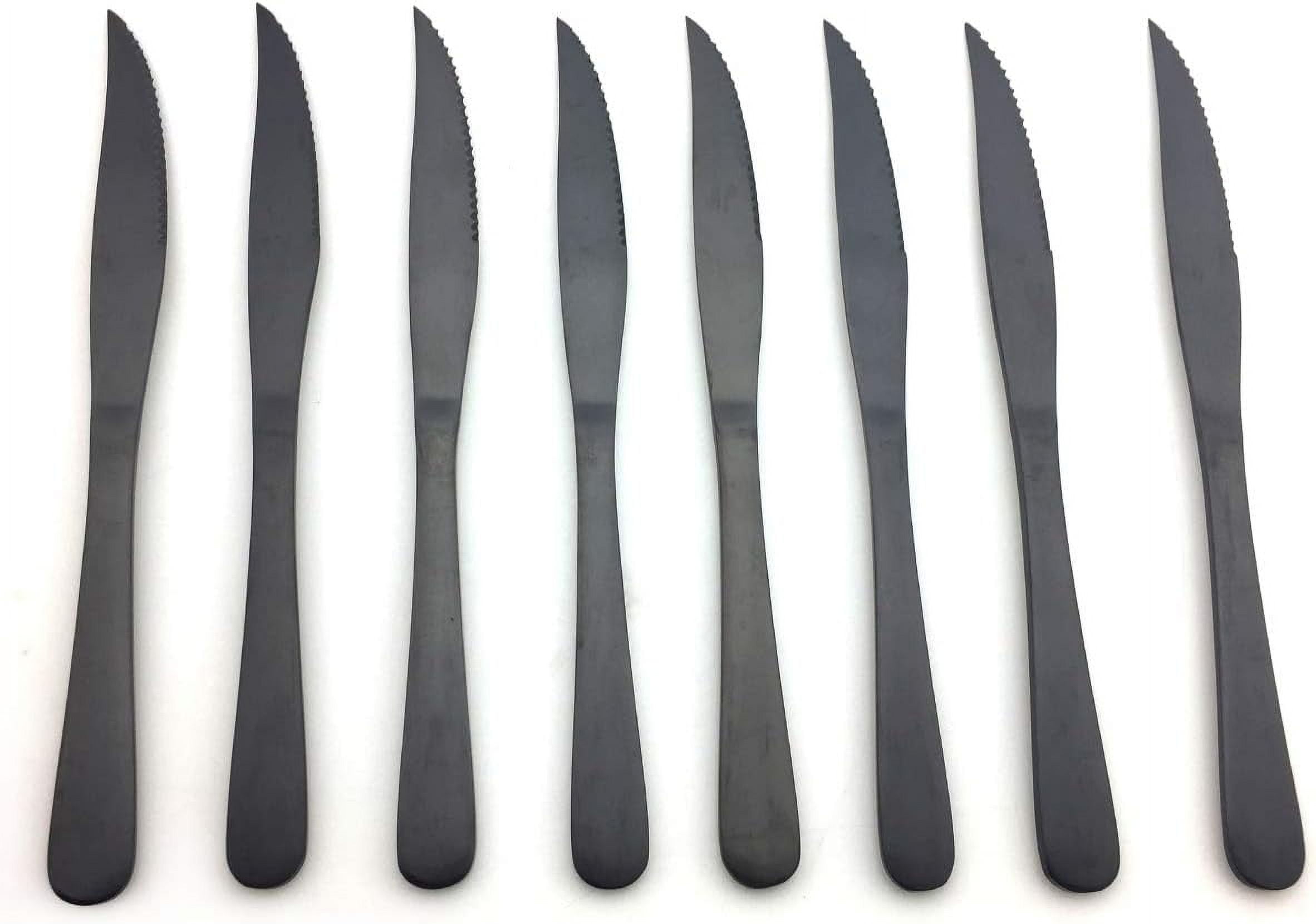 Hidove tur Steak Knife Sets Ultra- Serrated Solid Handle Steak Knives ...