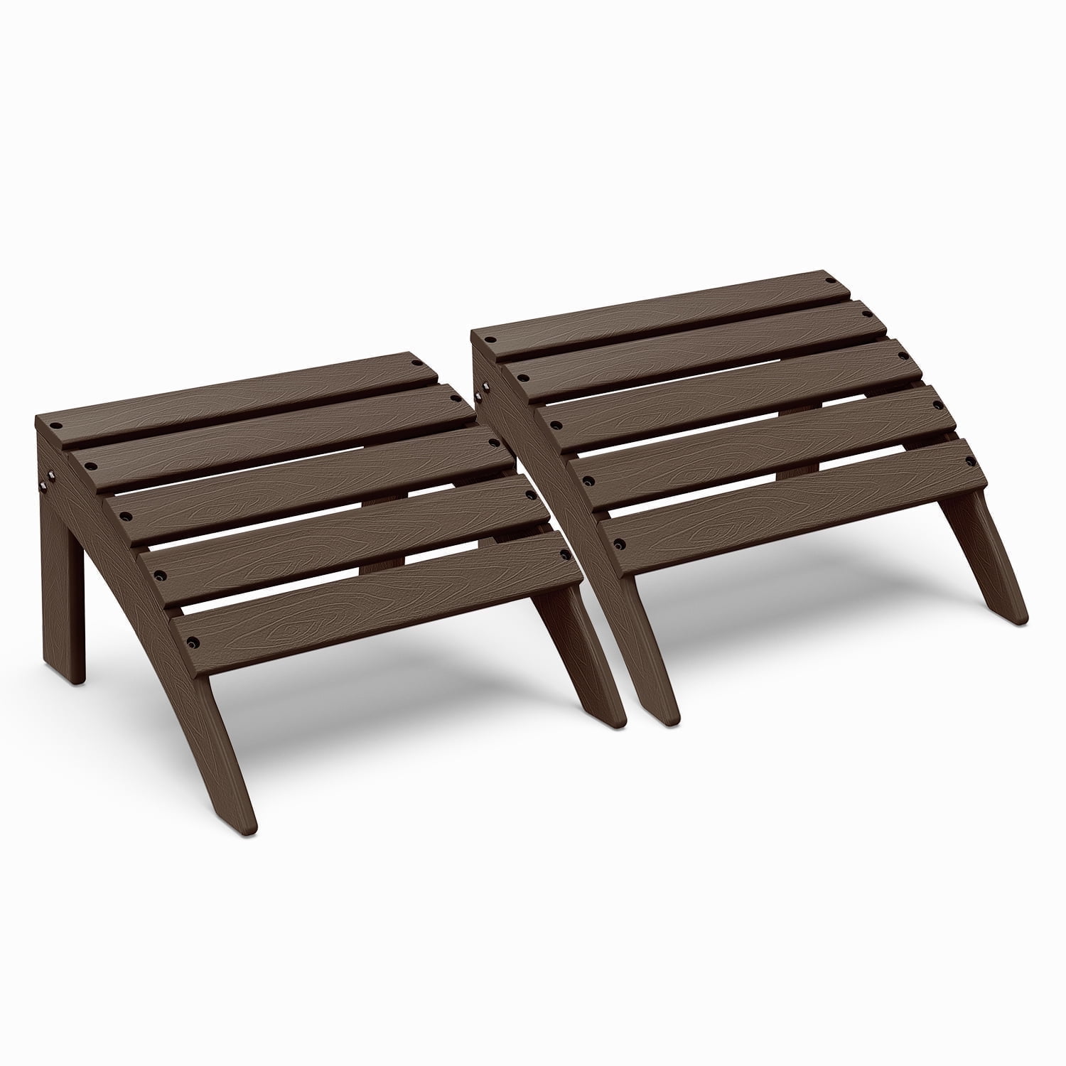 Hidpriva Outdoor Adirondack Ottoman, HDPE Weather Resistant Folding ...