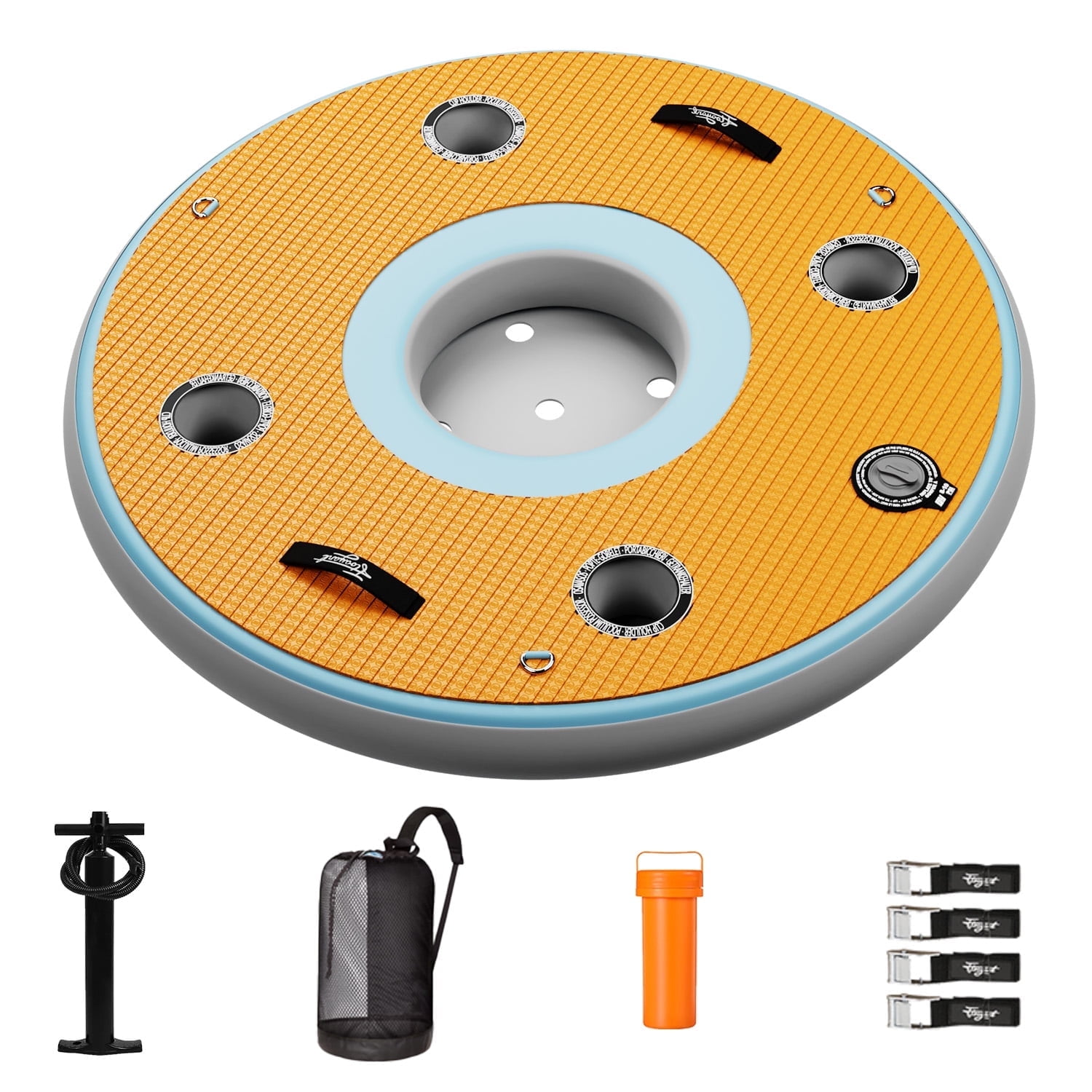 Hidpriva Portable Inflatable Floating Bar with Cupholders and Built In ...