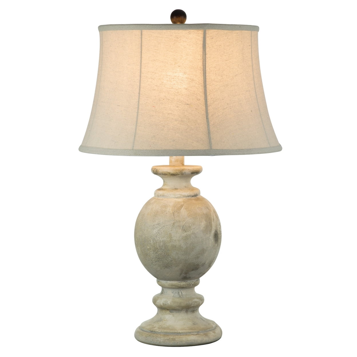 Hiel 29 Inch Hydrocal Table Lamp, Empire Shade, Urn Base, Beige Frost ...