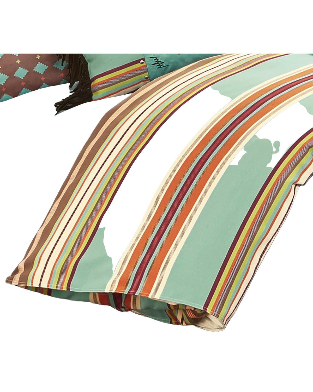 Hiend Accents Unisex Turquoise Serape Duvet Cover Super Queen ...
