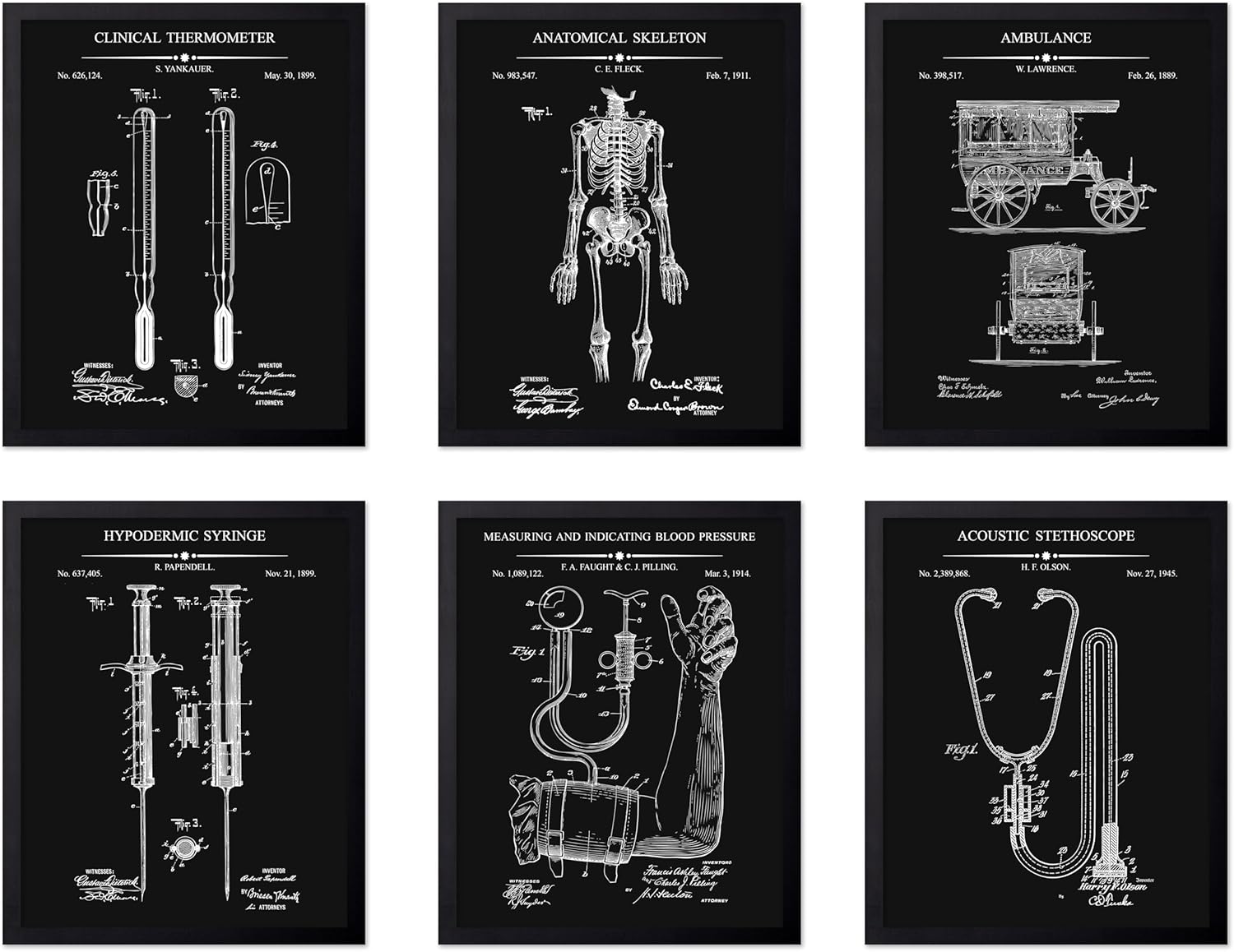Hieng 3Piece Bridge Blueprint Poster Bridge Construction Patent Print ...