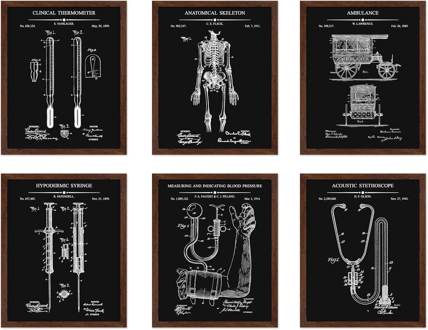 Hieng 3Piece Bridge Blueprint Poster Bridge Construction Patent Print ...