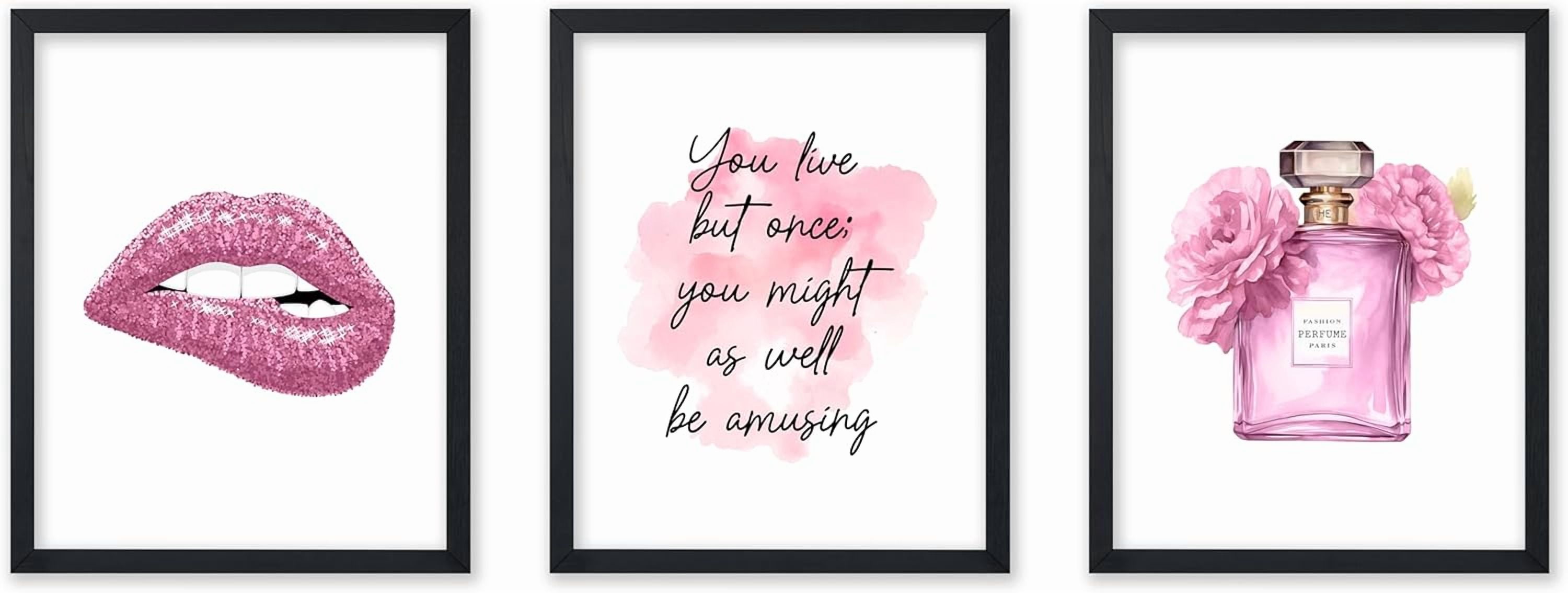 Hieng 3Piece Fashion Poster Classy & Fabulous Print Perfume Art Trendy ...