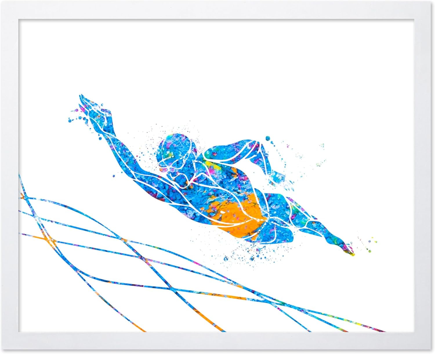 Hieng 3Piece Sports Poster Soccer Print Silhouette & Athlete Art Soccer ...