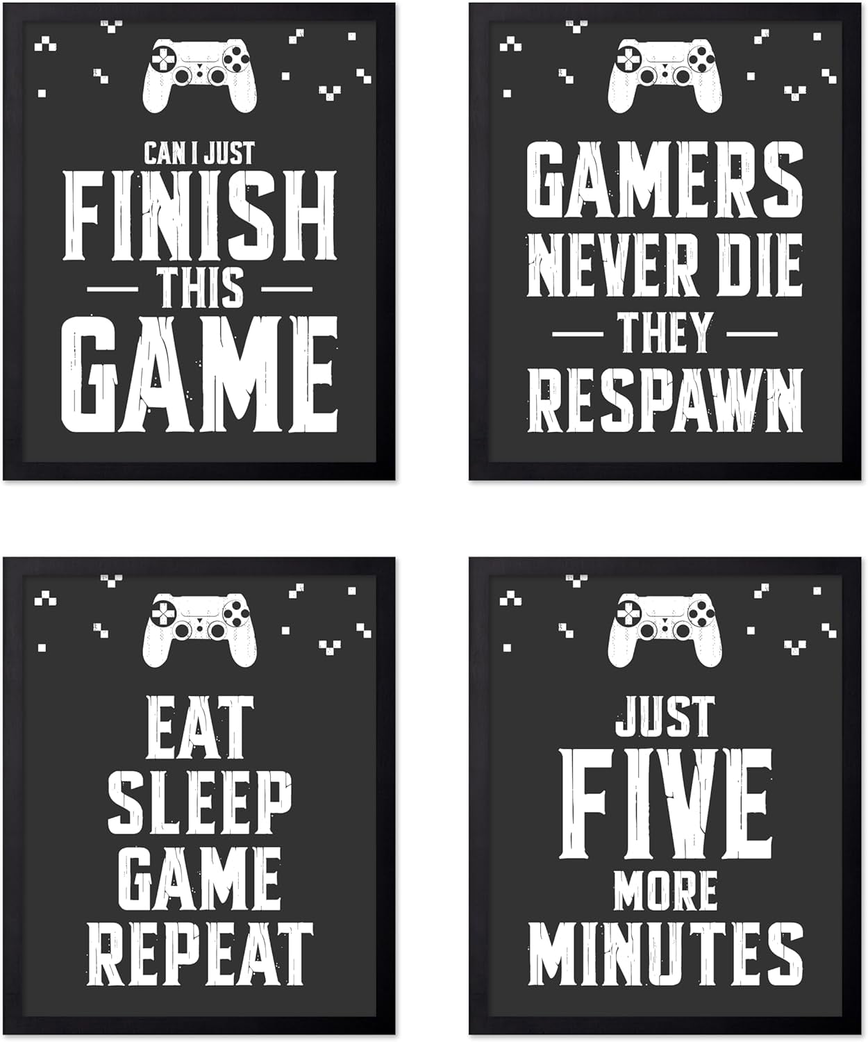 Hieng 3Piece Video Game Print Controller Poster Geeky Art Gaming Zone ...
