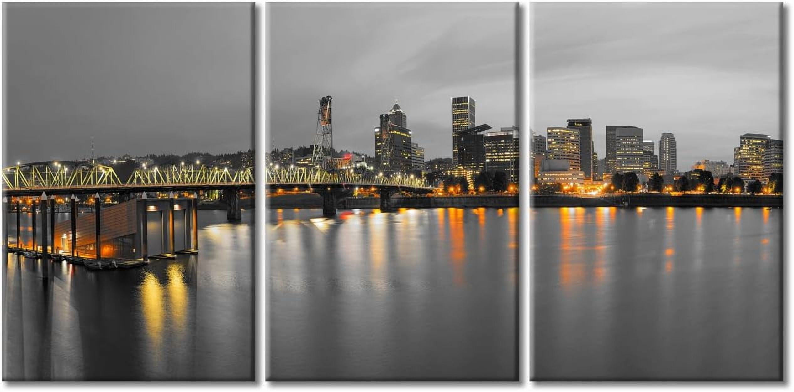 Hieng America Hawthorne Bridge Picture Canvas Paintings Wall Decor 3 ...