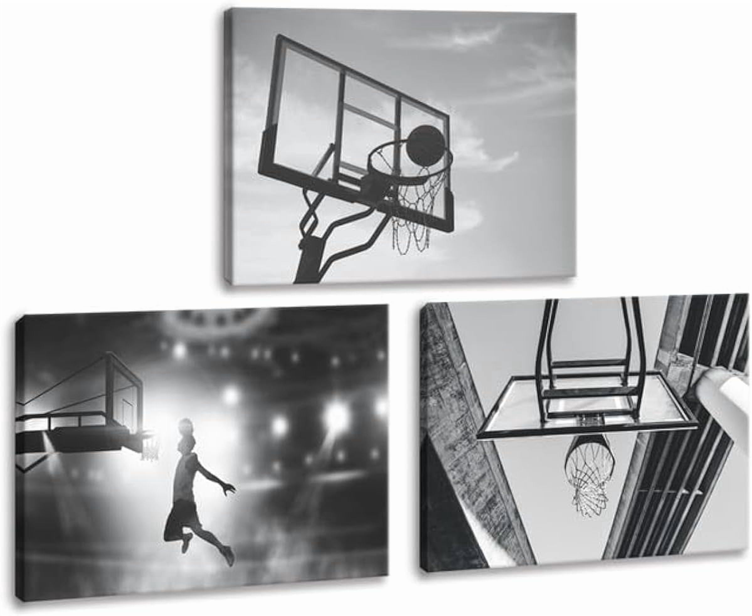 Hieng -Basketball Art Prints Black and White Wall Art Antique ...