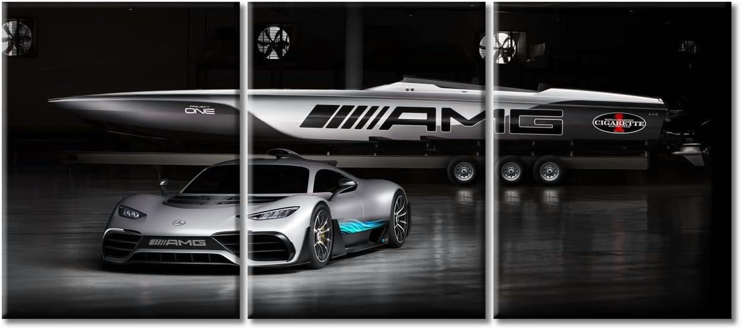 Hieng Black Supercar at Sunset Canvas Prints Hypercar Wall Art ...