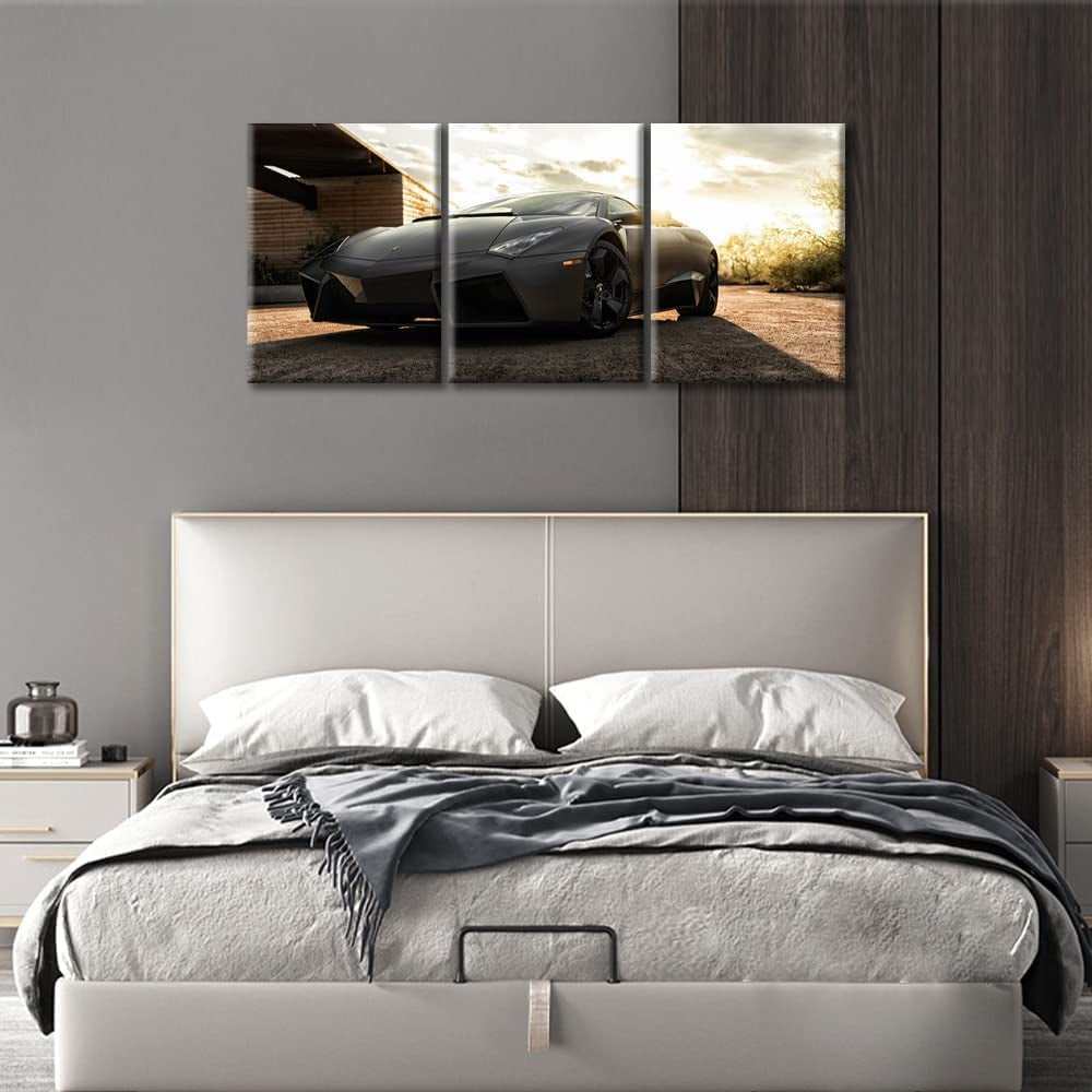 Hieng Black Supercar at Sunset Canvas Prints Hypercar Wall Art ...