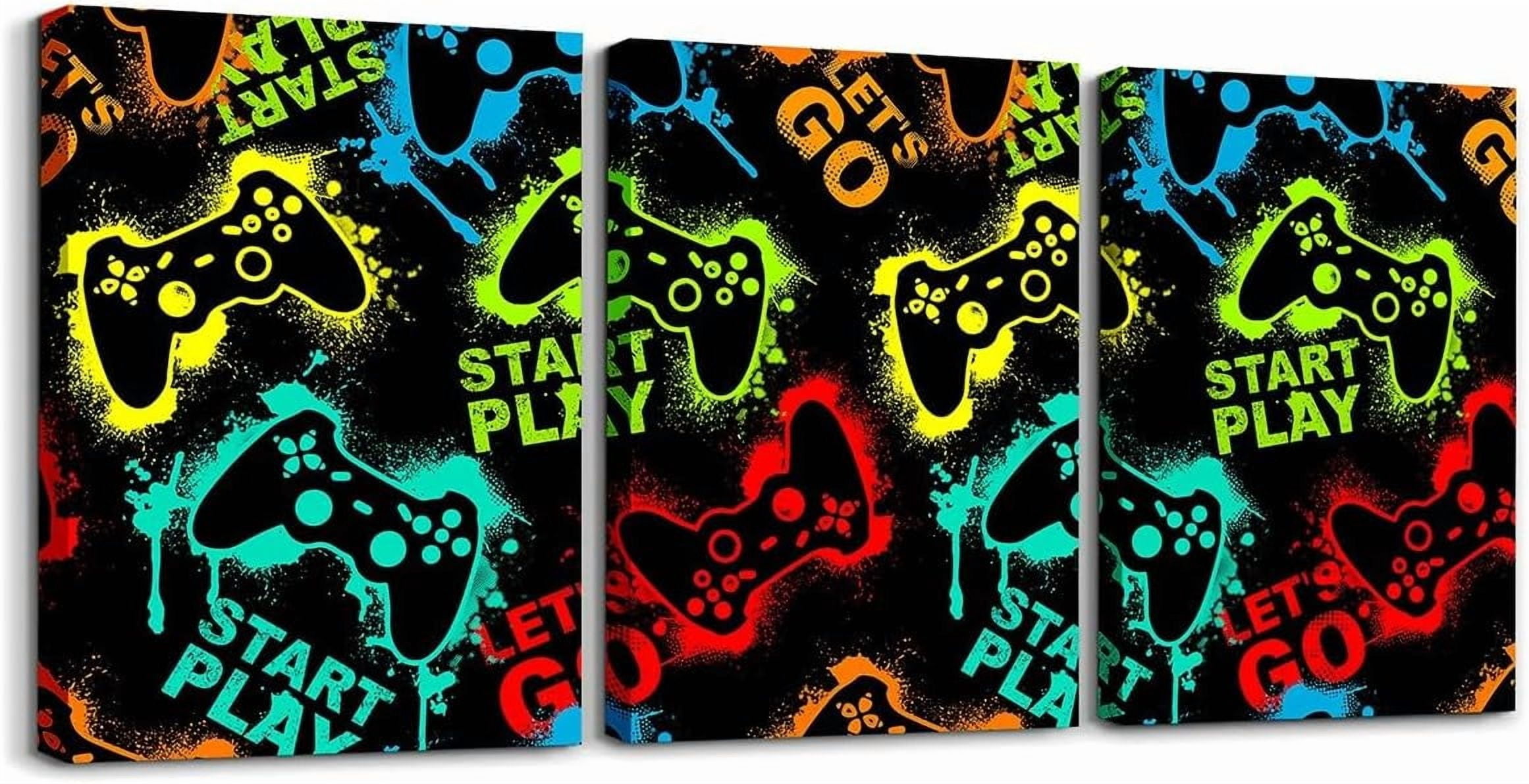 Hieng Boys Gamer Canvas Wall Hieng for Boys Gamer Canvas Gaming Picture ...