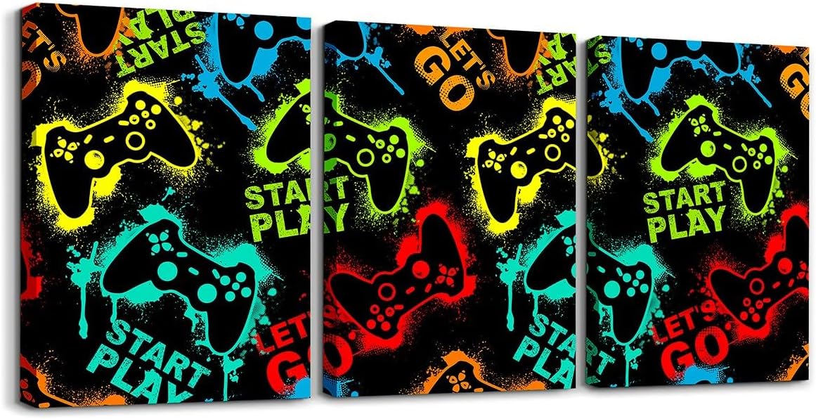 Hieng Boys Gamer Canvas Wall Hieng for Boys Gamer Canvas Gaming Picture ...