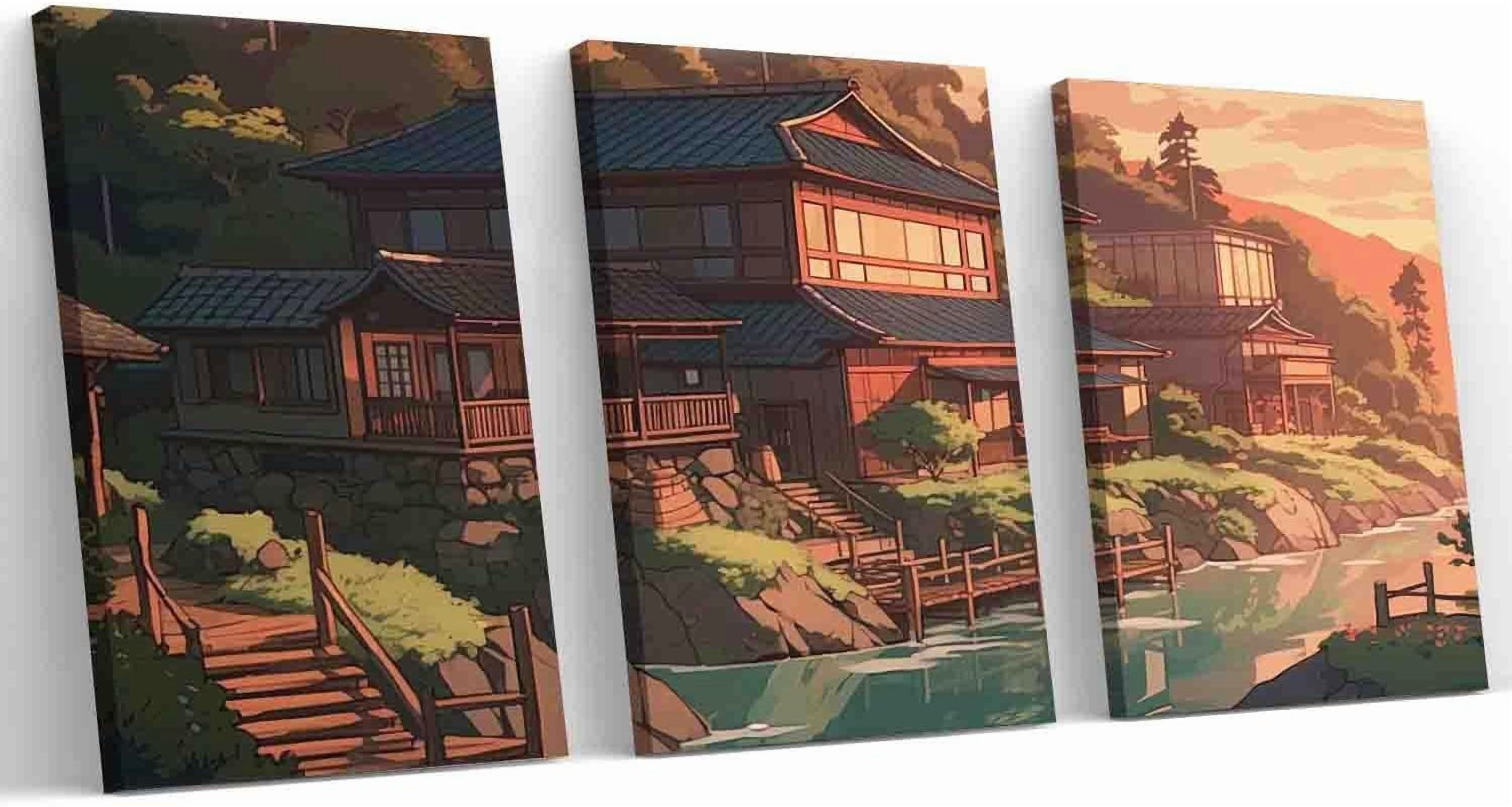 Hieng Coastal Triptych Canvas Art - Breathtaking Ocean Sunset Scene for ...