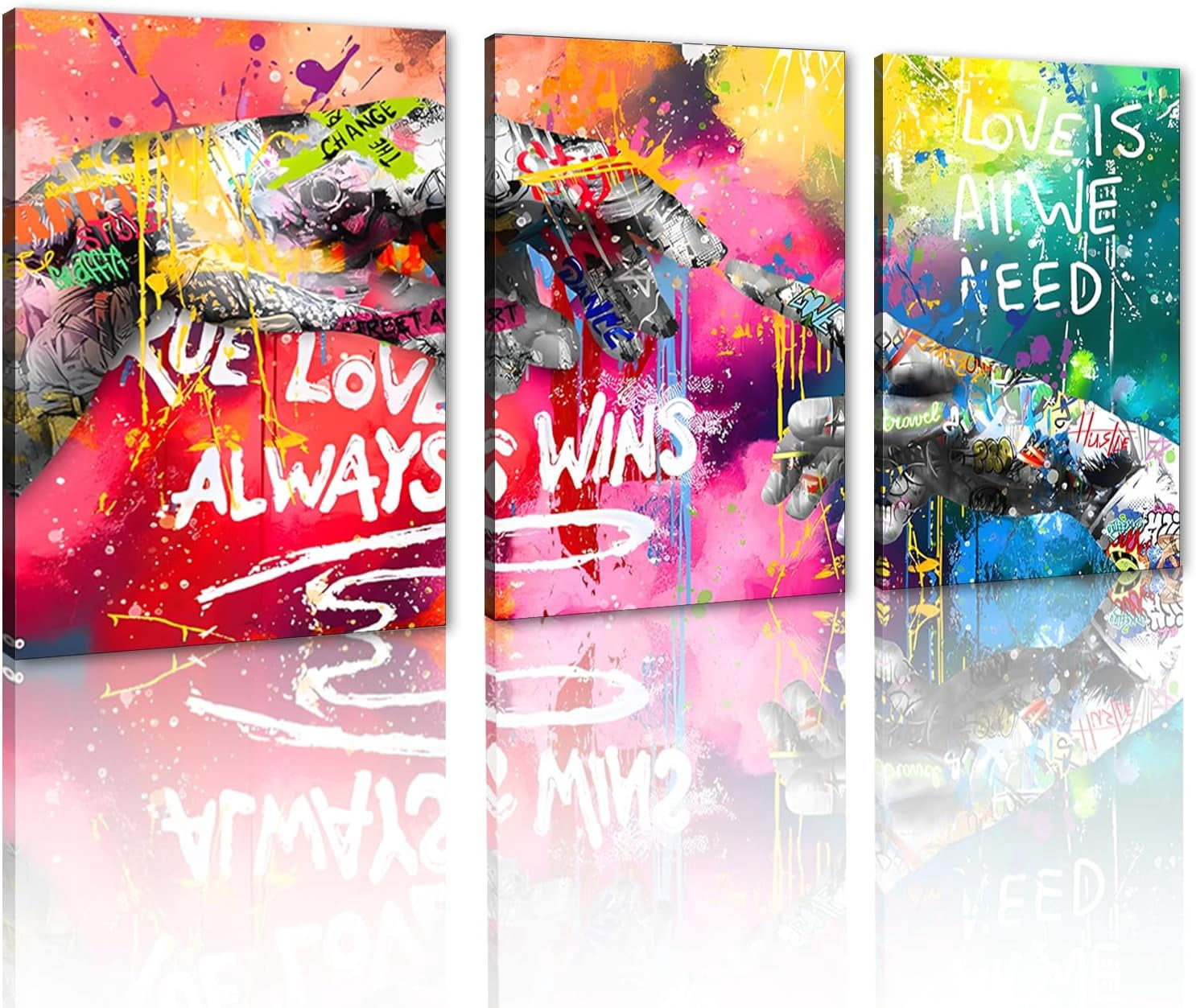 Hieng Colorful Graffiti Canvas Wall Hieng Classic Street Wall Decor ...