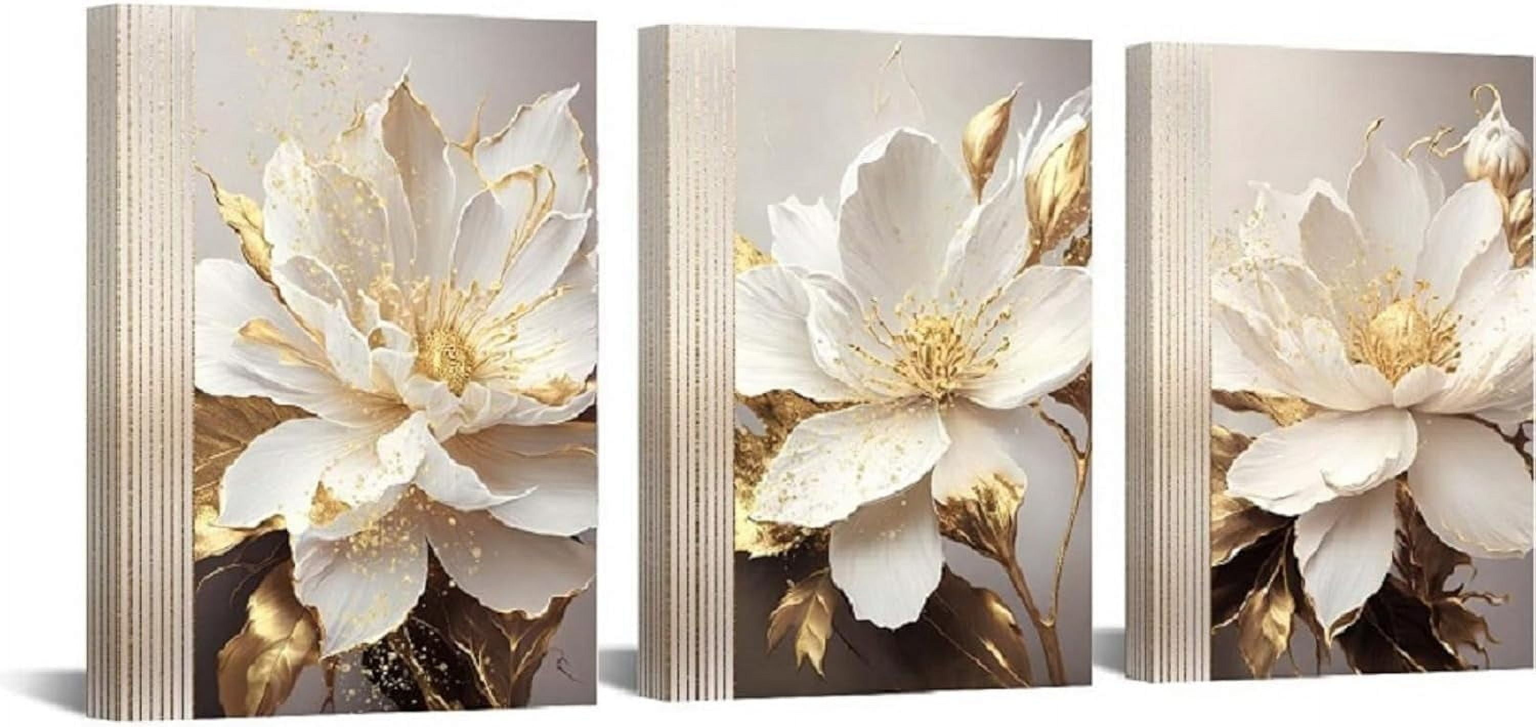 Hieng Flower Canvas Wall Decor Living Room Bathroom Wall Art Paintings ...