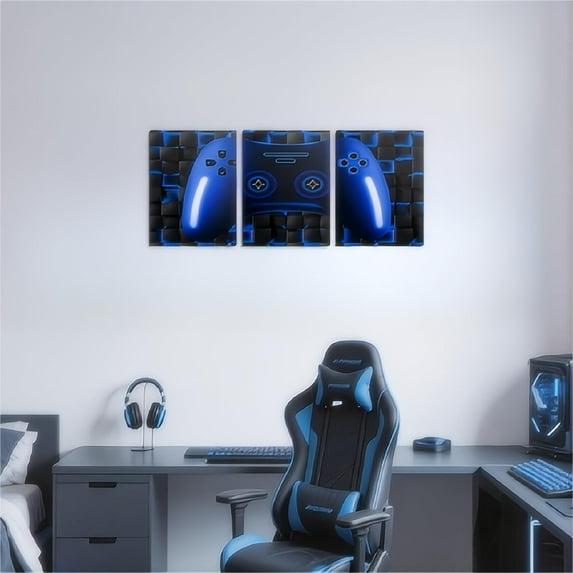 Hieng Gamer Canvas Wall Art for Living Room Game Controller Picture ...