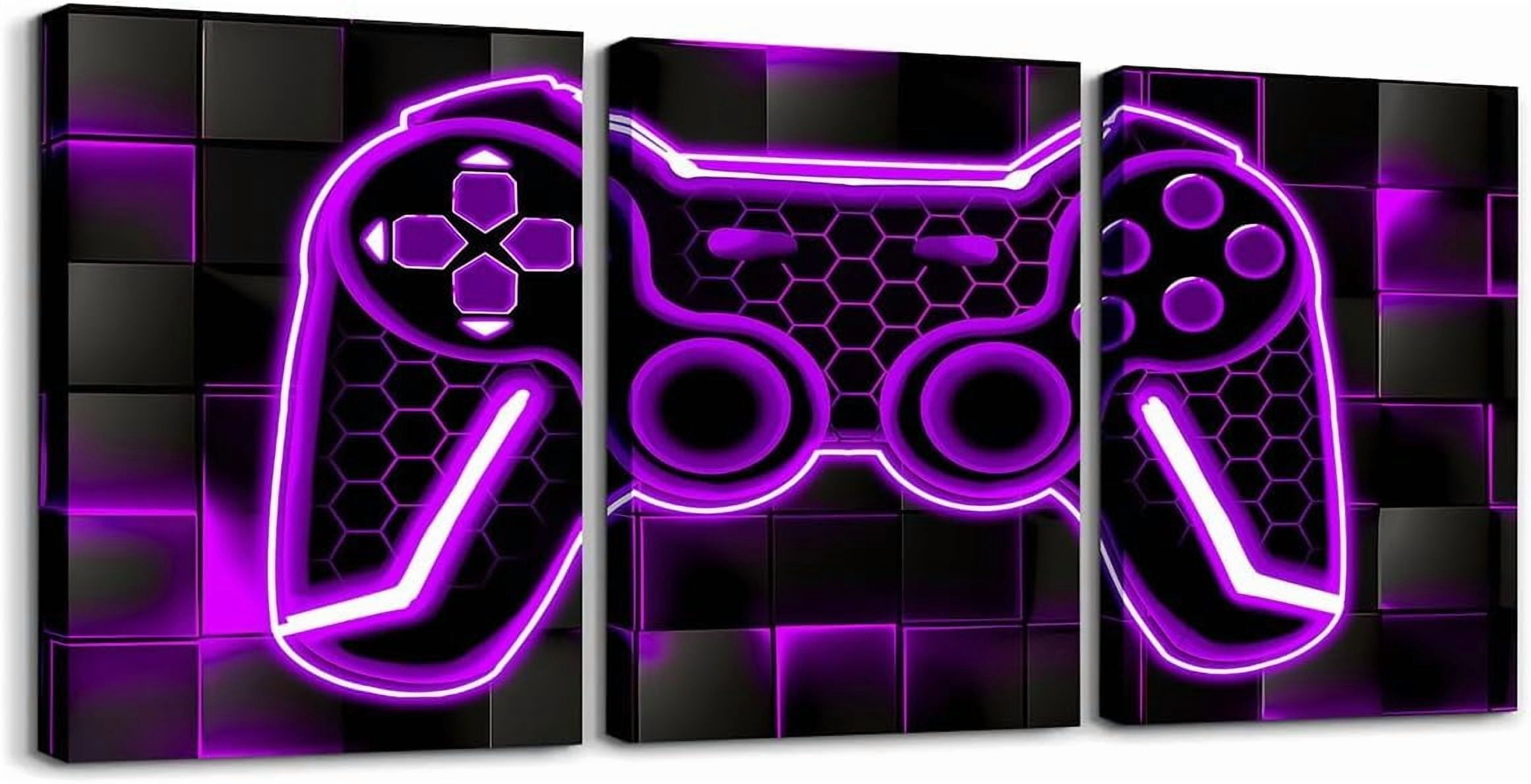 Hieng Gamer Canvas Wall Art for Living Room Game Controller Picture ...