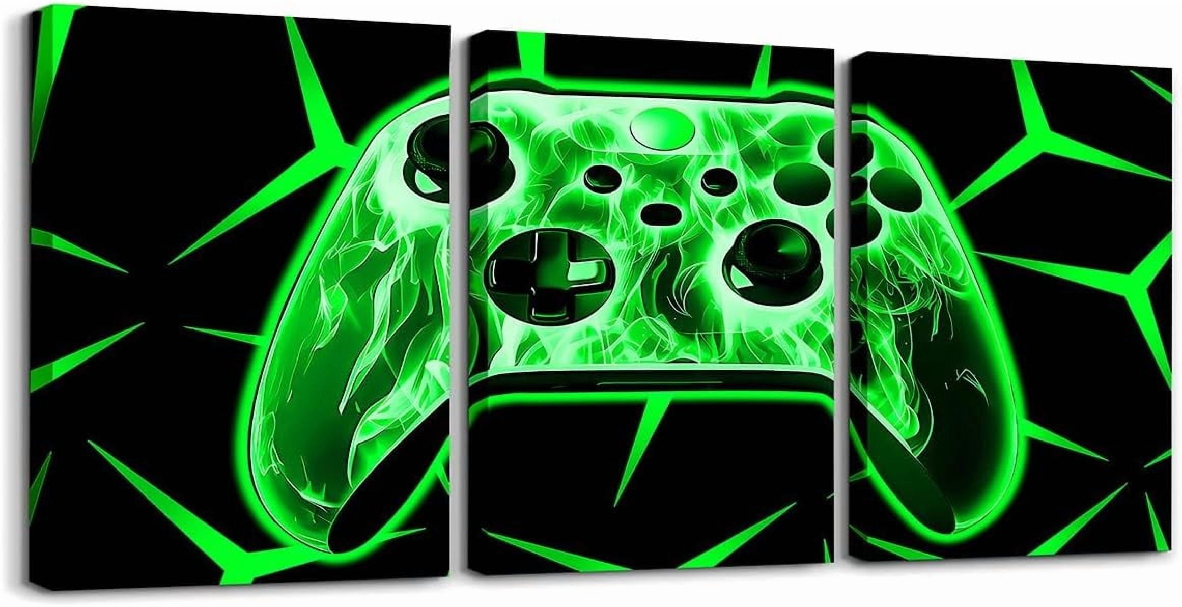 Hieng Gamer Canvas Wall Art for Living Room Game Controller Picture ...