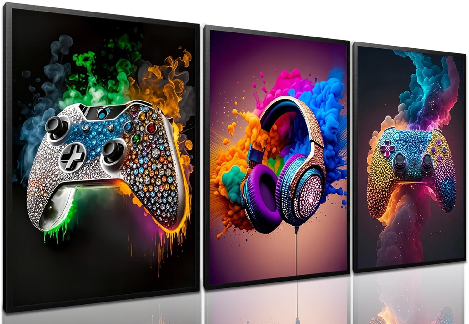 Hieng Gaming Room Canvas Wall Art , Game Posters Wall Decor, Gamer ...