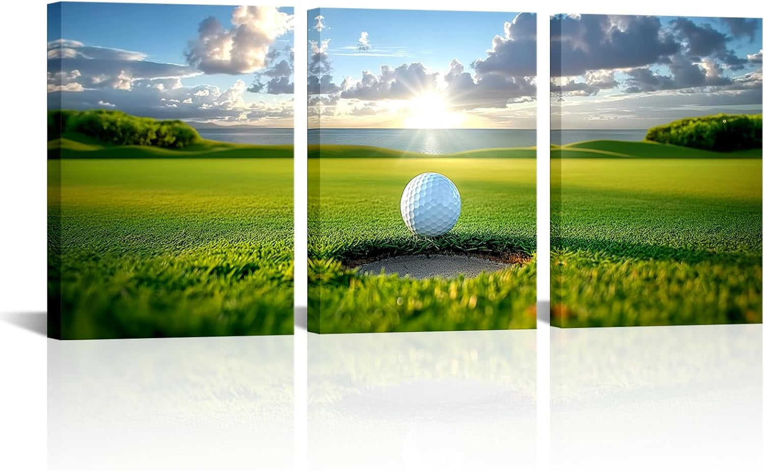 Hieng Golf Wall Art Decor for Living Room Golf Ball on A Golf Course ...