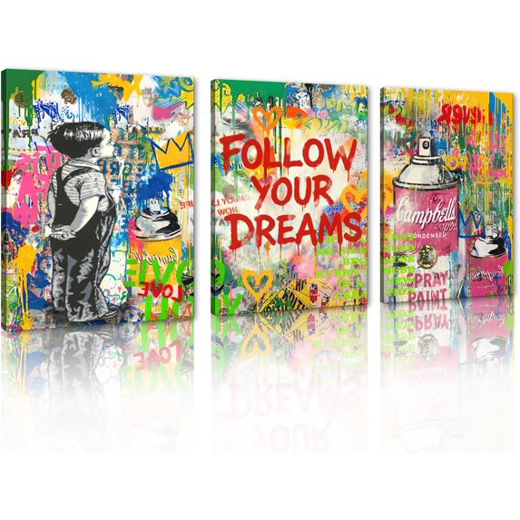 Hieng Graffiti Wall Art Colorful Tree Wall Art Abstract Pop Graffiti ...