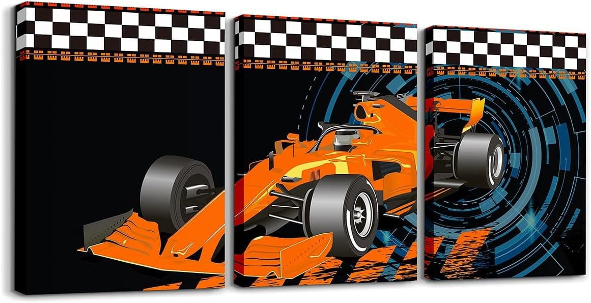 Hieng Green Race Sports Car Canvas Wall Hieng for Living Room Racing ...