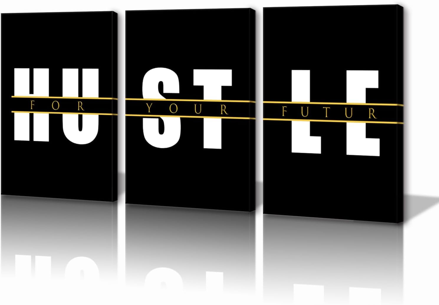 Hieng Grind Hustle Conquer Wall Art, Success Canvas Painting Wall Decor Motivation Poster ...