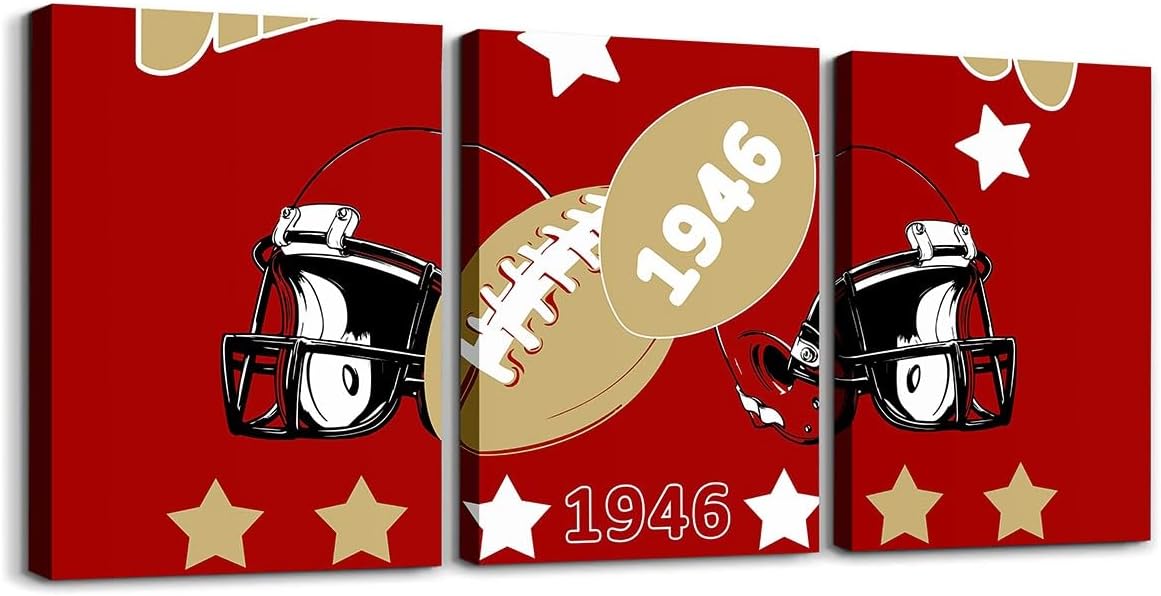 Hieng Kids Boys Football Canvas Wall Hieng for Living Room Dallas ...