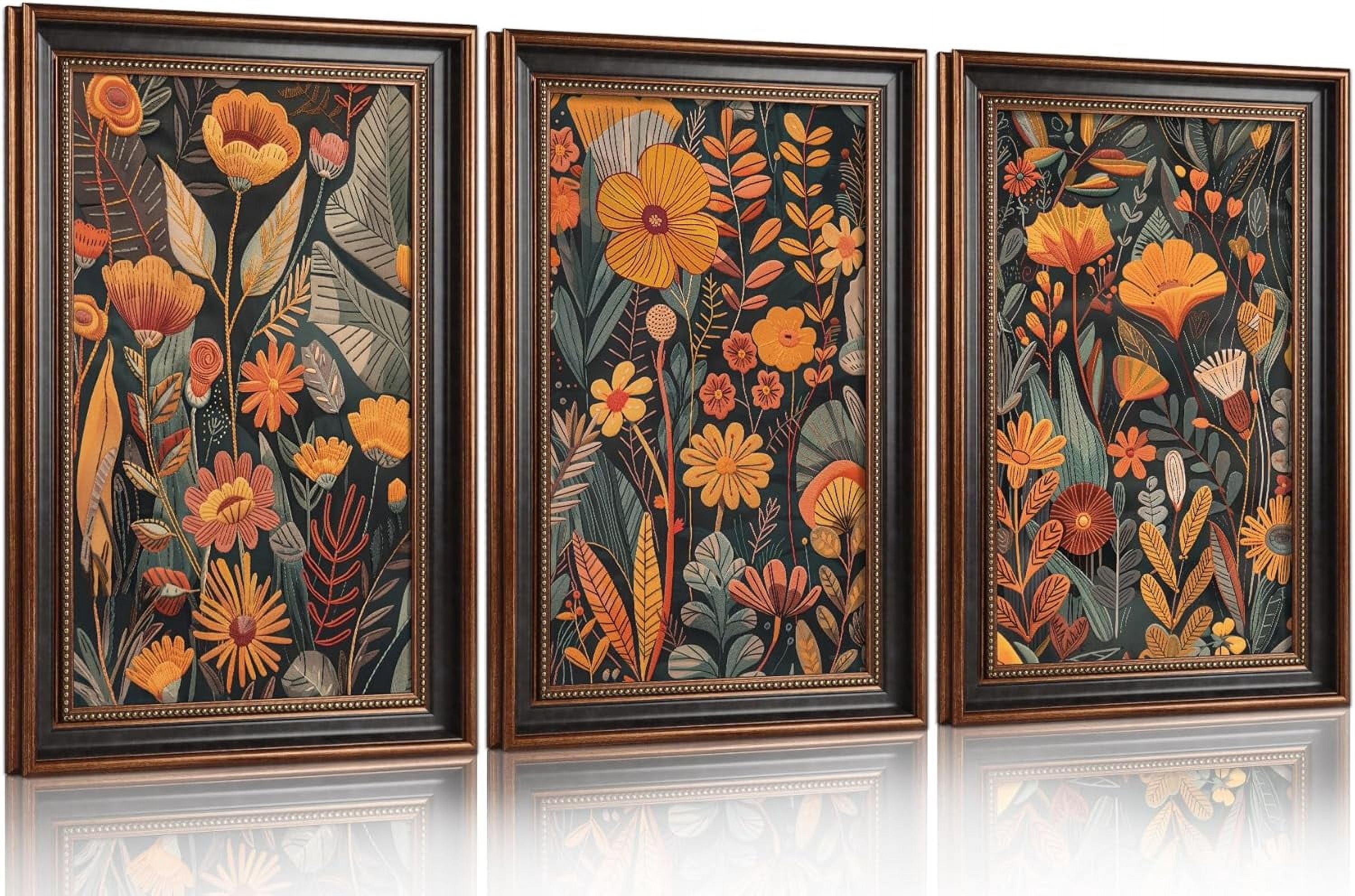Hieng Large landscape Framed Canvas Wall Art 16x24 Inch Set of 3 ...