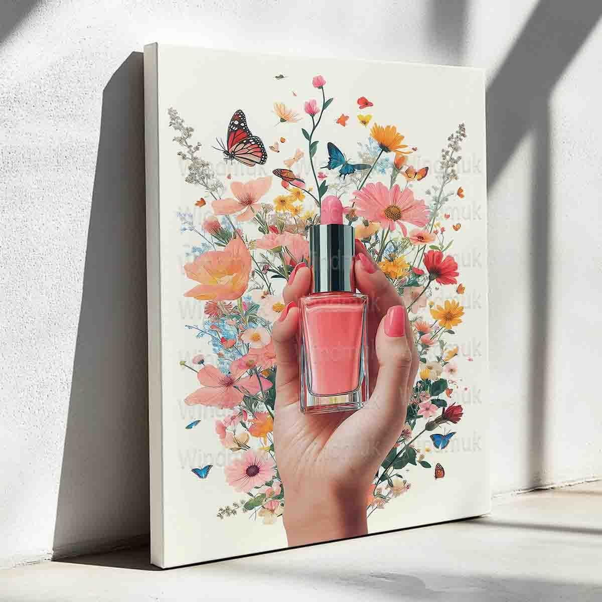 Hieng Nail Art Canvas Print for Beauty Salon Decor Stylish Wall Art Set ...