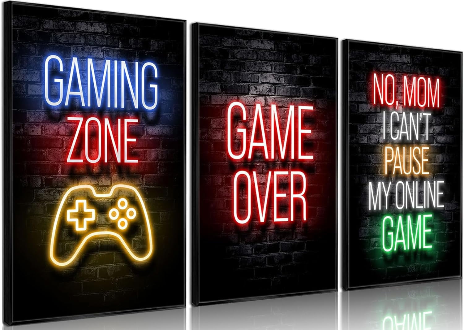 Hieng Neon Gaming Wall Hieng Posters Gamer Accessories Theme Canvas ...