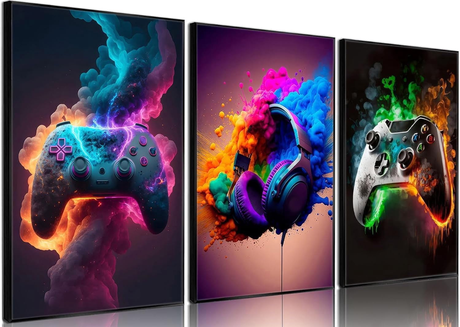 Hieng Neon Gaming Wall Hieng Posters Gamer Accessories Theme Canvas ...