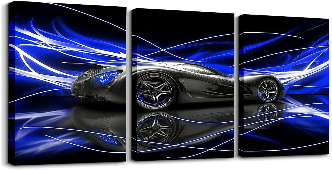 Hieng Race car Canvas Wall Art for Living Room Bedroom Racing Car ...