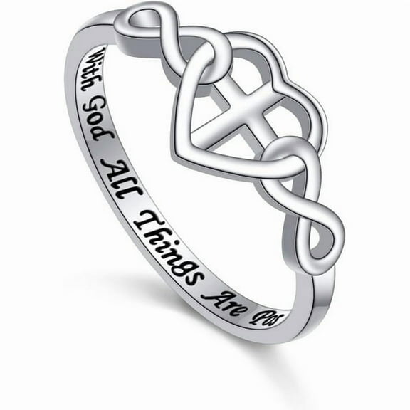 Faith Cross Necklace for Men Women - Christian Bible Verse Stainless ...