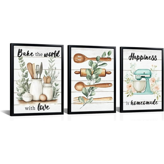 Hieng Sage Green Farmhouse Kitchen Wall Art Rustic Boho Minimalist ...