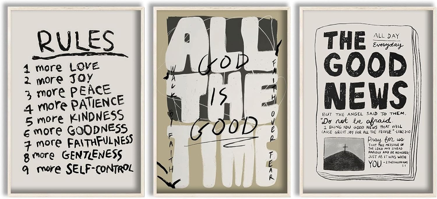 Hieng Scripture Motivational Wall Art Bible Verse Christian Poster ...