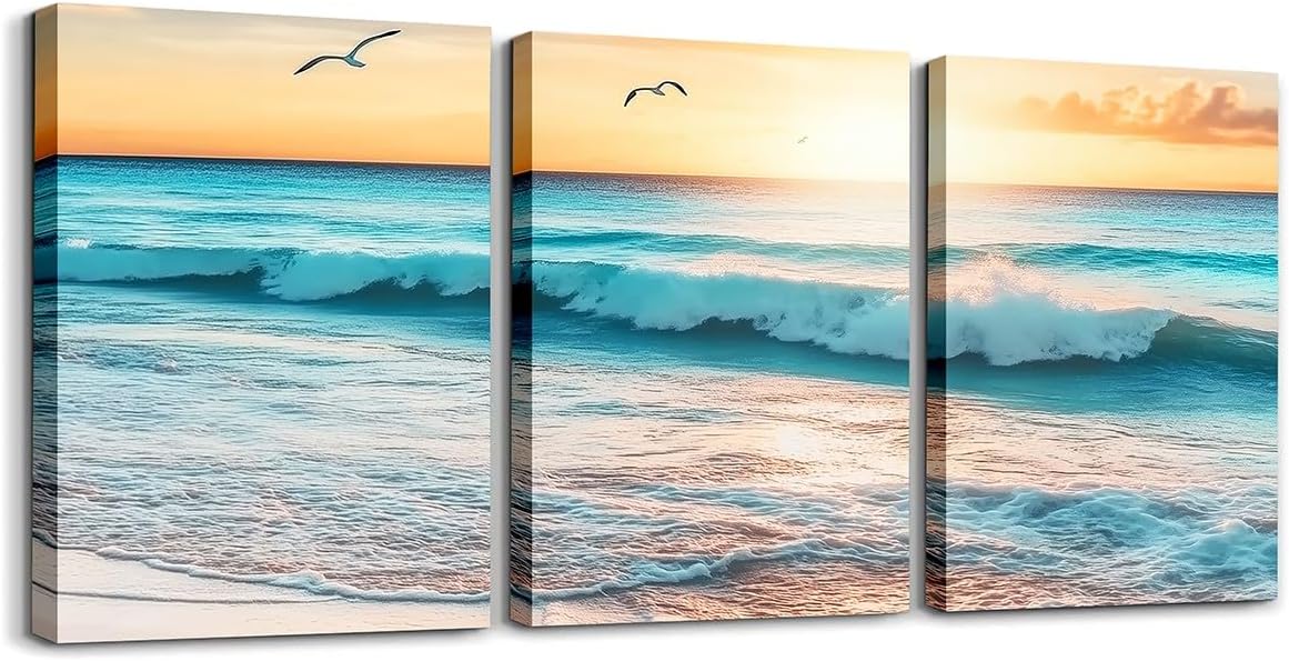 Hieng Sea Turtle Canvas Wall Art for Bedroom Ocean Reptile Animal ...