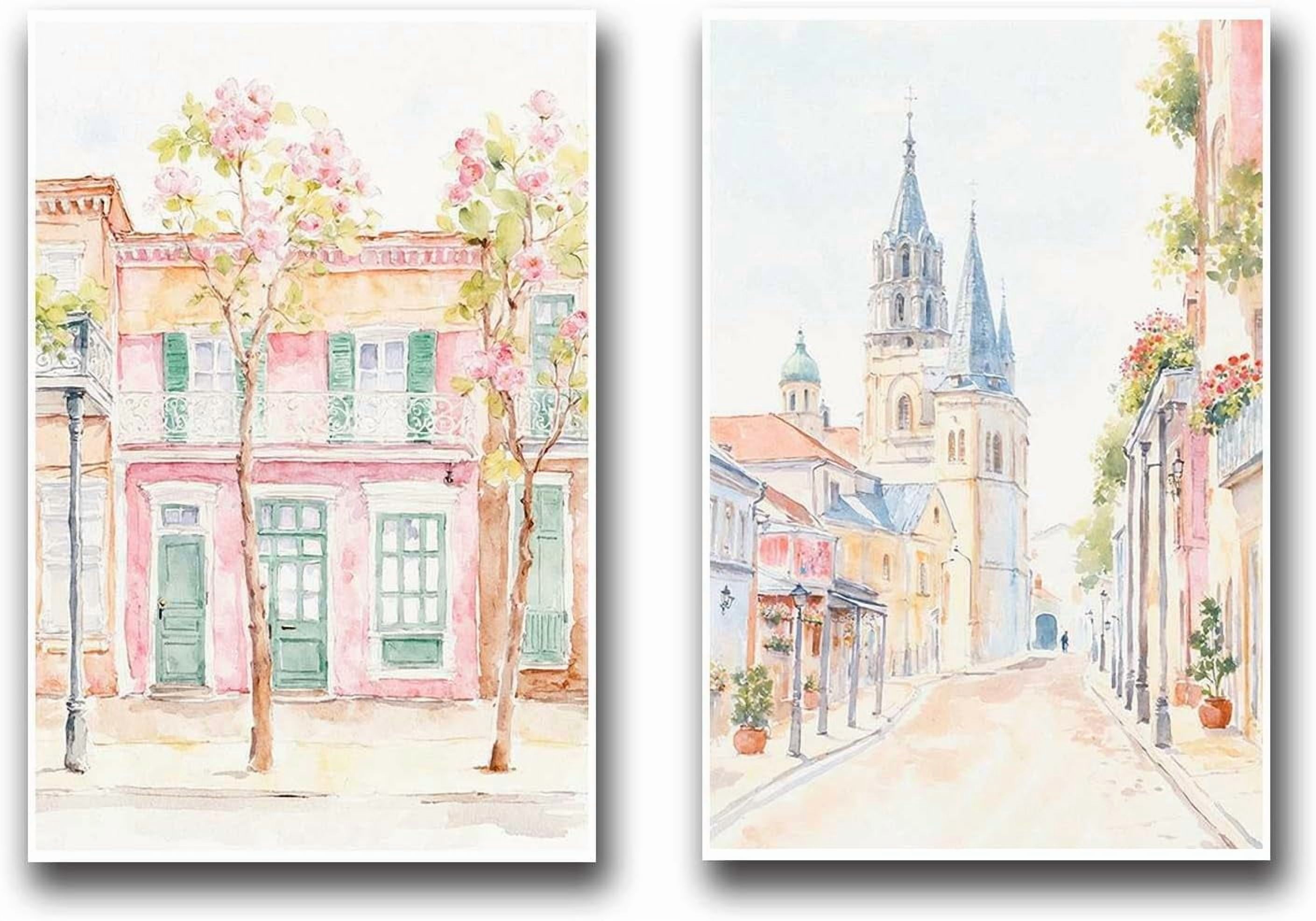 Hieng Set Of 3 Italy Watercolor Prints 3 Piece Amalfi Italy ...