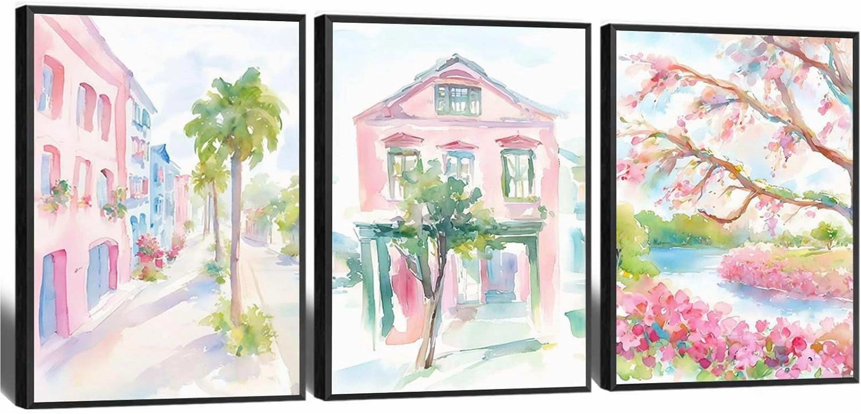 Hieng Set Of 3 Italy Watercolor Prints 3 Piece Amalfi Italy ...