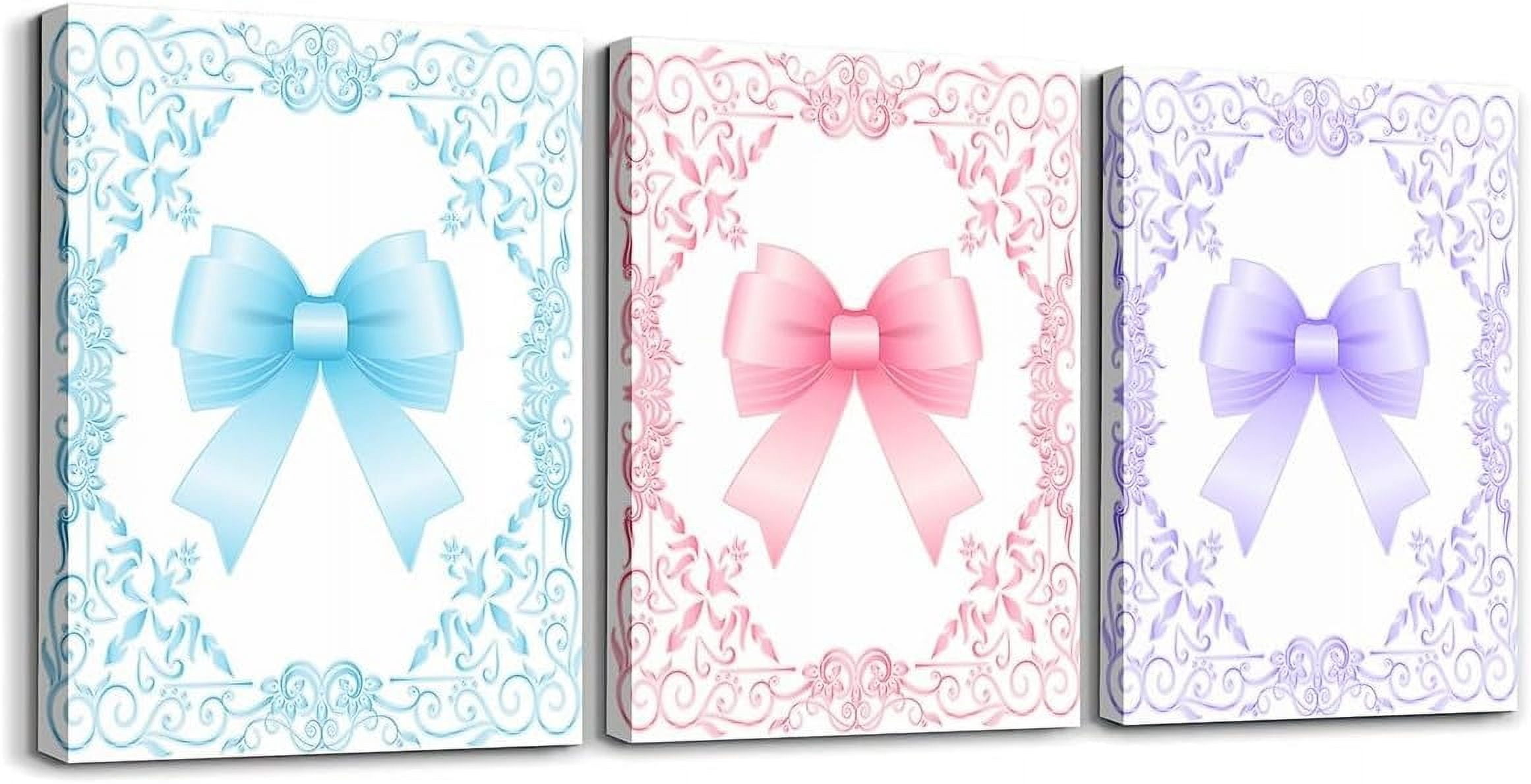 Hieng Trendy Pink Bows Wall Artpcs Coquette Preppy Cherry Wall Decor ...