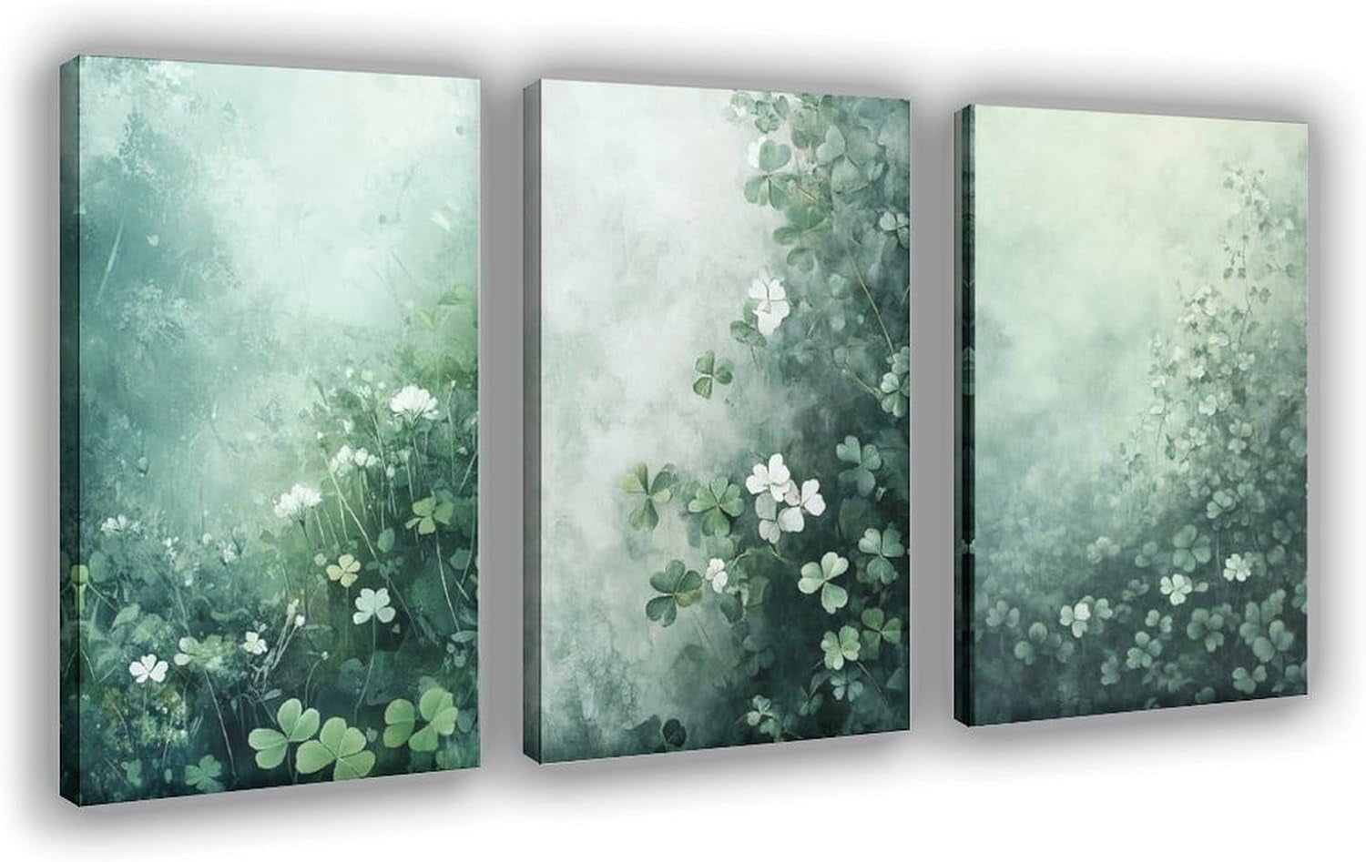 Hieng Wall Art Lucky Clover Canvas Wall Art Poster Natural Plants ...