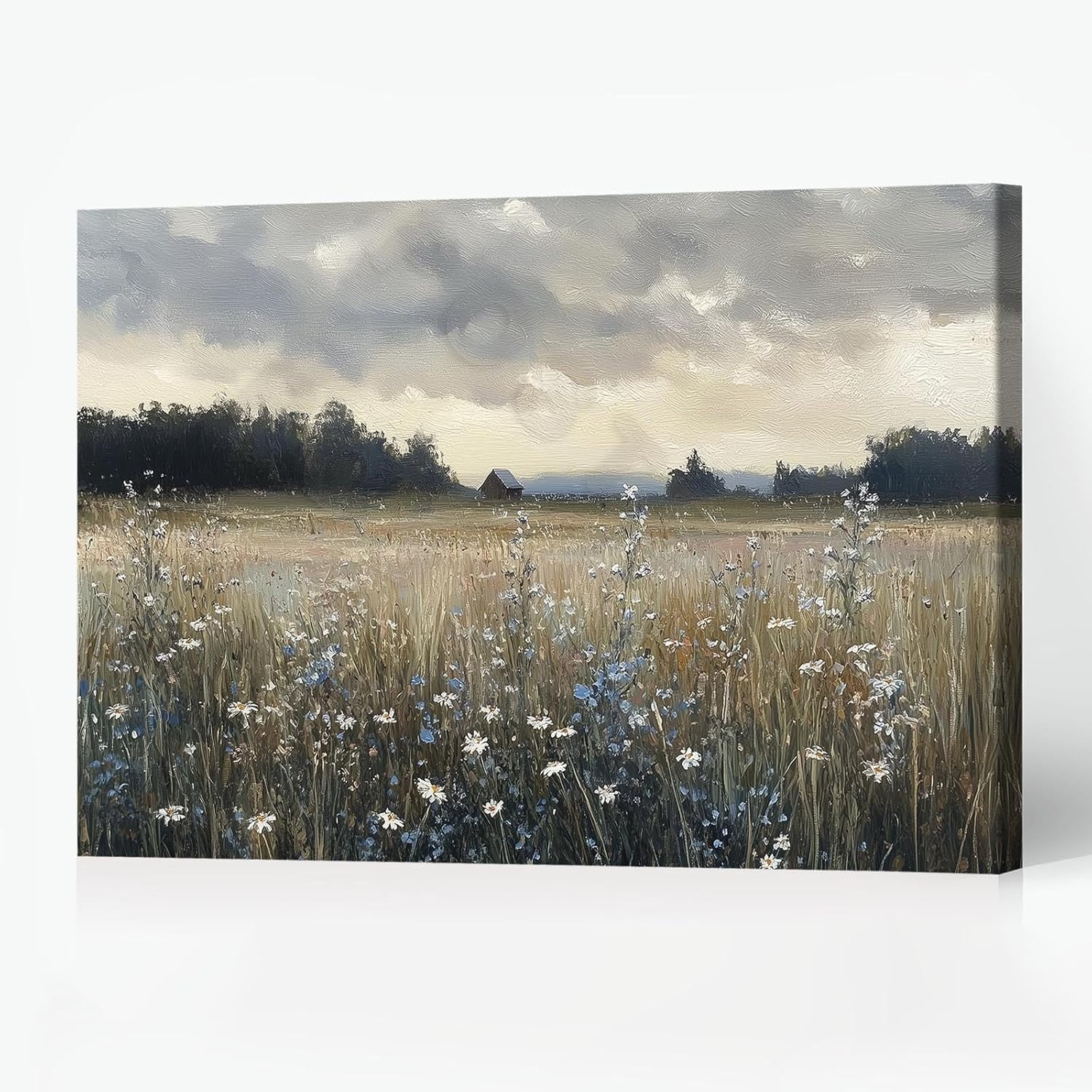 Hieng Wildflower Field Canvas Wall Art Poster Nature Oil Painting ...