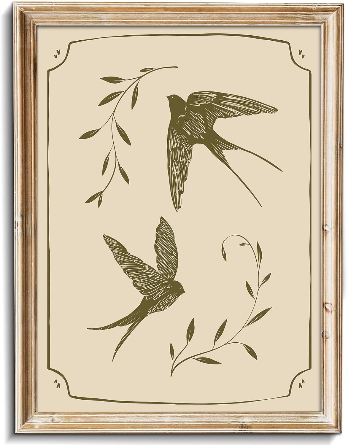 Hieng Wildflower Field Vintage Canvas Wall Art for Home Decor, Spring ...