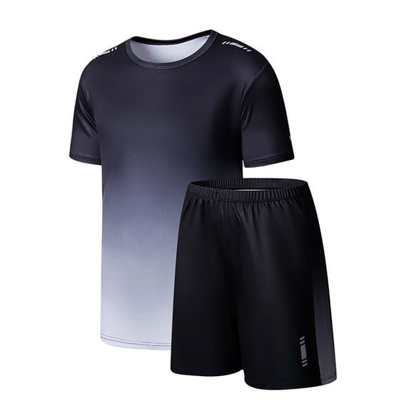 Hienoo Boys Athletic Outfits Gradient Quick Drying Short Sleeve T-Shirt ...