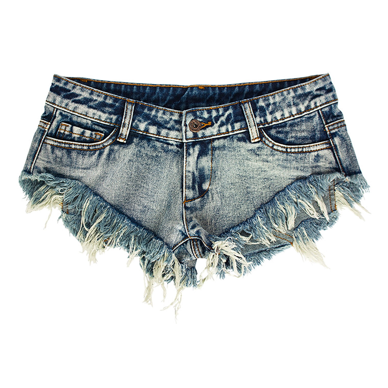 Hienoo Women's Low Rise Denim Shorts Sexy Mini Jean Shorts with Pockets ...