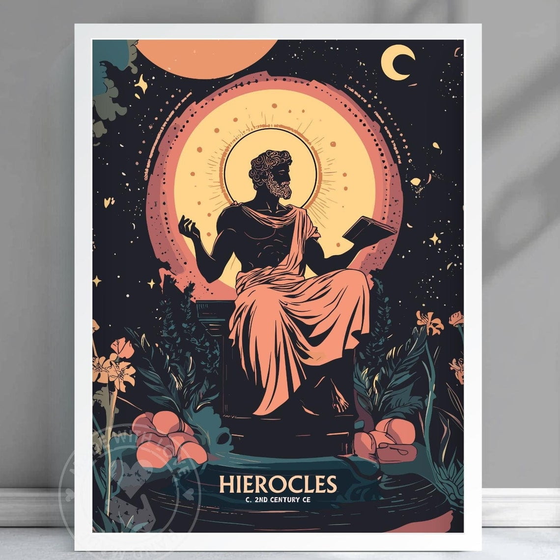Hierocles Philosopher Print - Philosophy Poster, Stoicism Wall Art ...