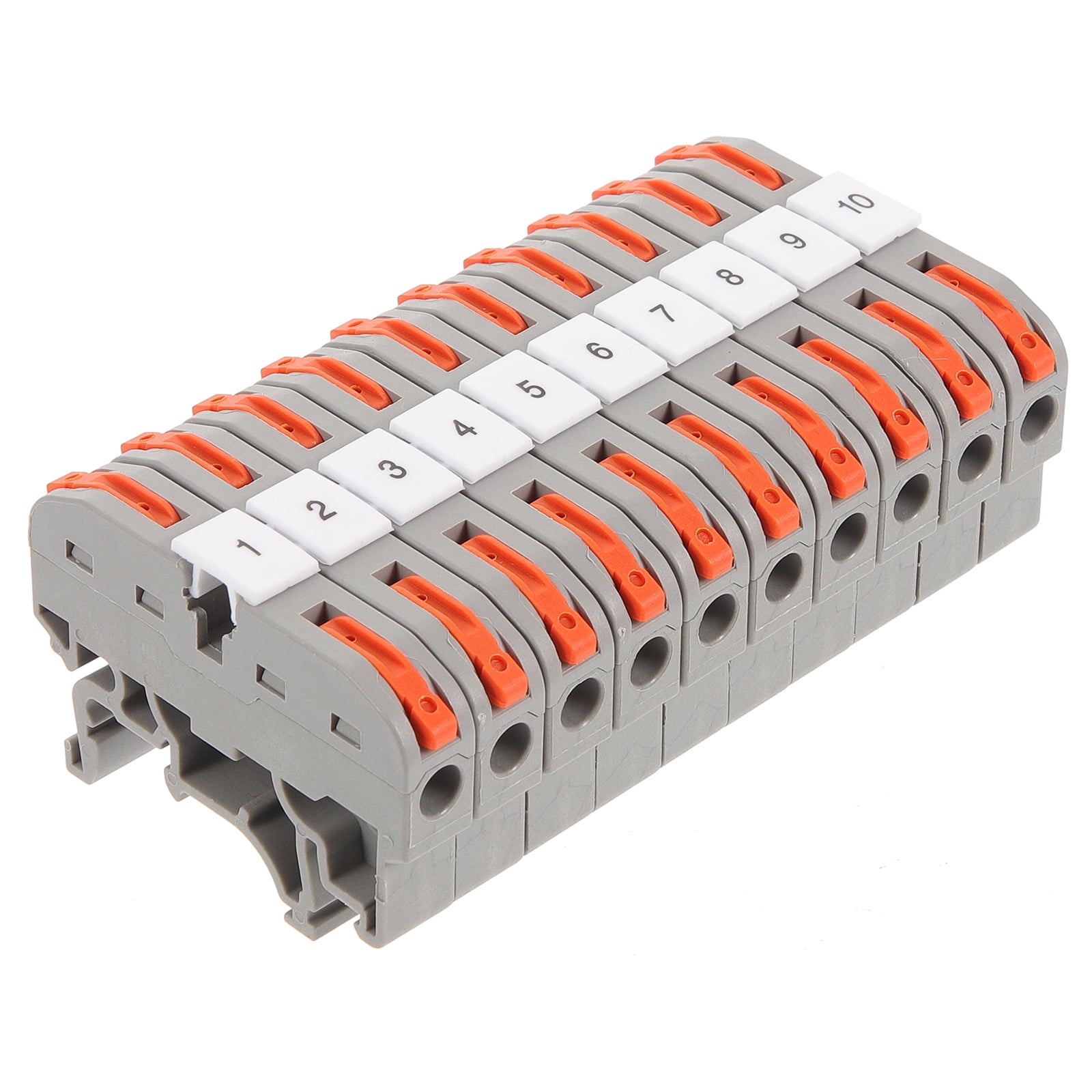 Hieromout 10 Sets Terminal Block Electrical Connector Quick Connect Din ...