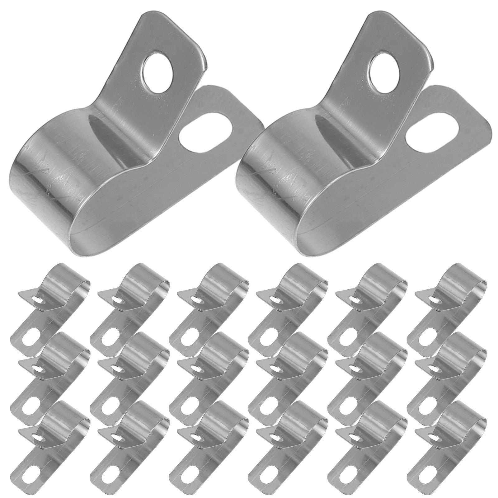 CTIRCHIU 20pcs Stainless Steel Cable Organizer Silver Wire Management ...